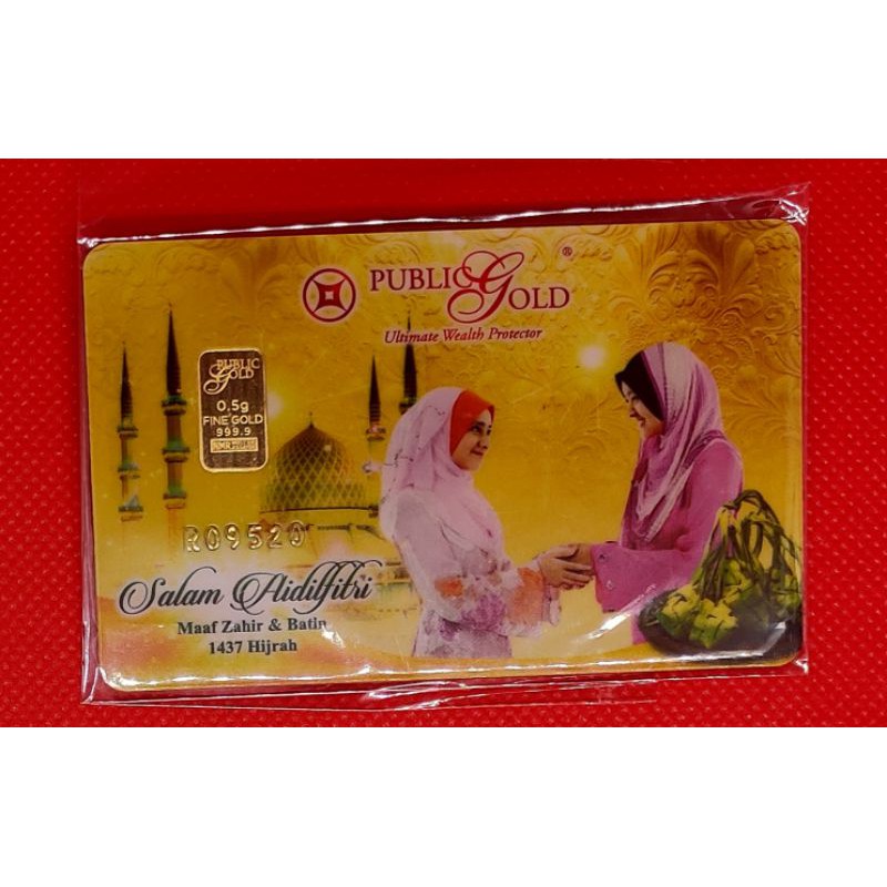 public gold raya 0.5g 999.9 gold bar | Shopee Malaysia