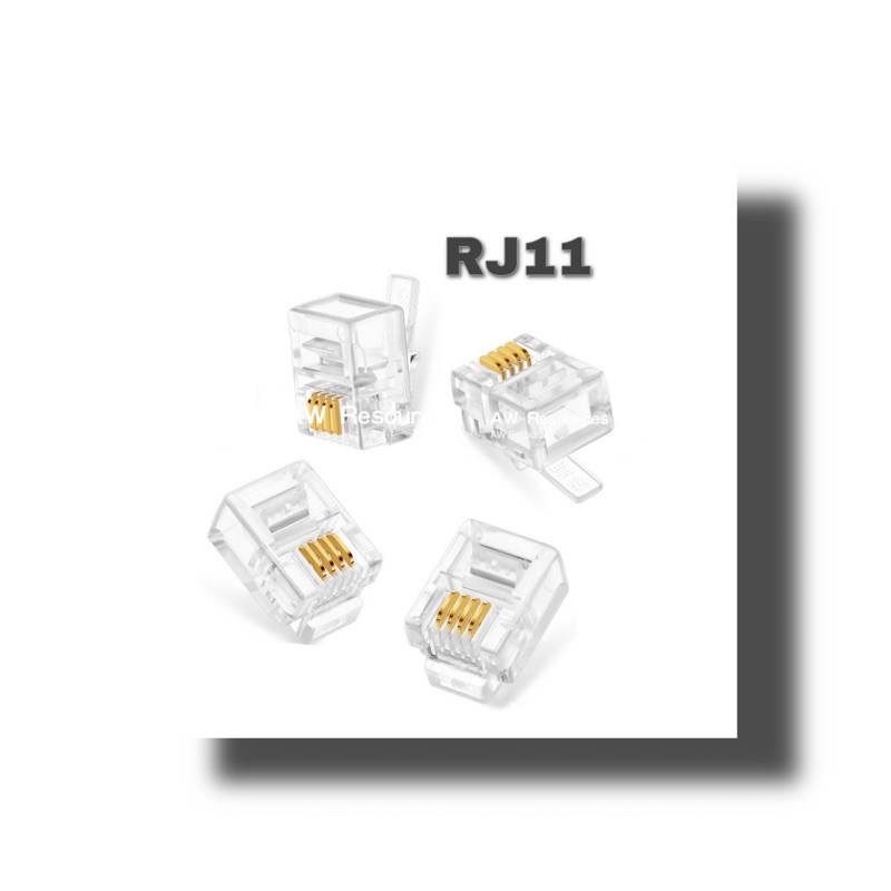 RJ45 Connector Cat-5E / RJ11 6p4c Modular Telephone Plug Connector ...