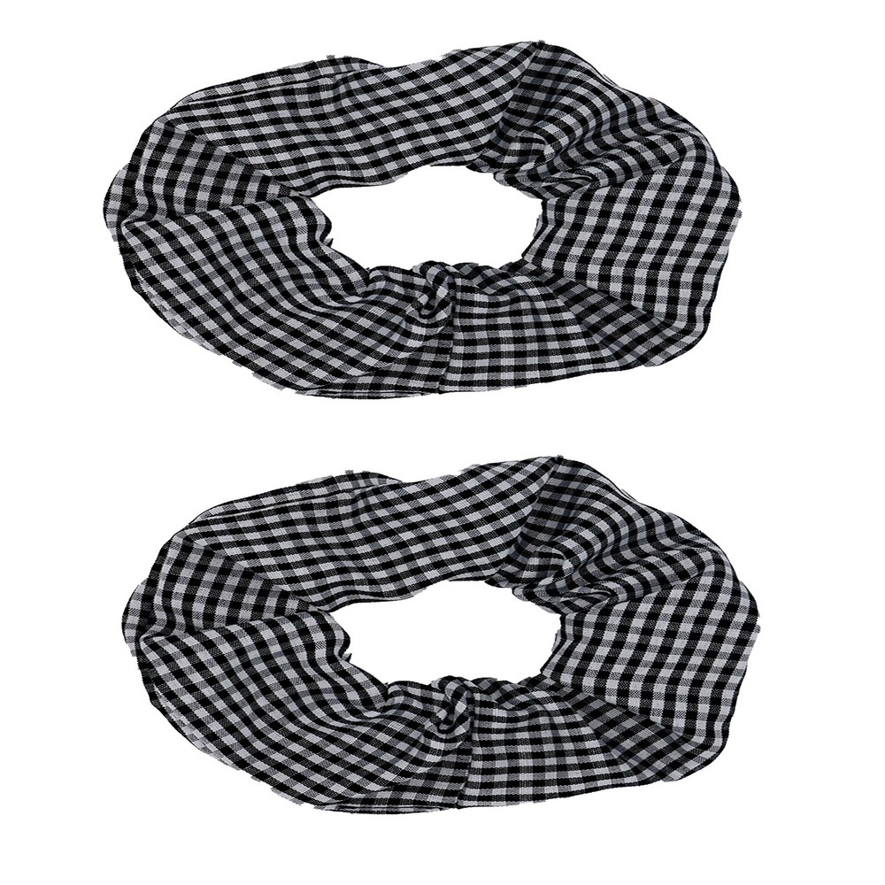 Basic Black &White Checkered Scrunchie (2in1) | Shopee Malaysia