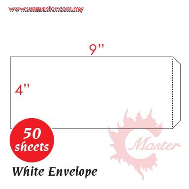 4" x 9" White Envelope (50s) | Shopee Malaysia