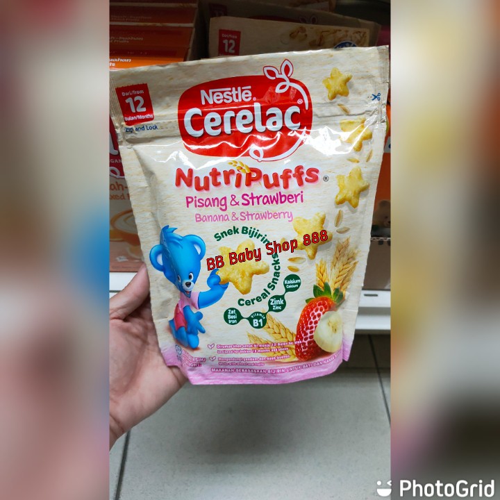 Nestle Cerelac NutriPuff -50g Banana Strawberry/Banana Oren | Shopee ...