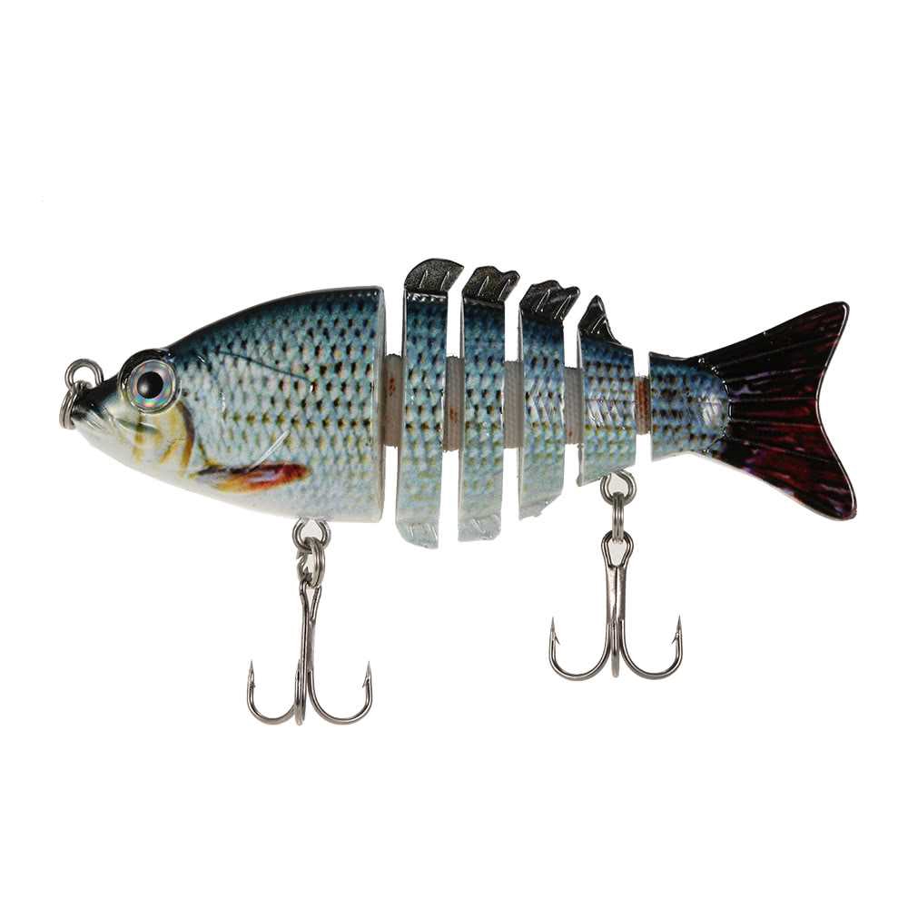 Multi Jointed Fishing Life-like Hard Lure Minnow Swimbait Bait | Shopee ...