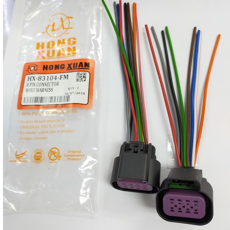 HX-83104-FM HONGXUAN 8 PIN WIRE HARNESS FEMALE ISUZU DMAX ENGINE ...