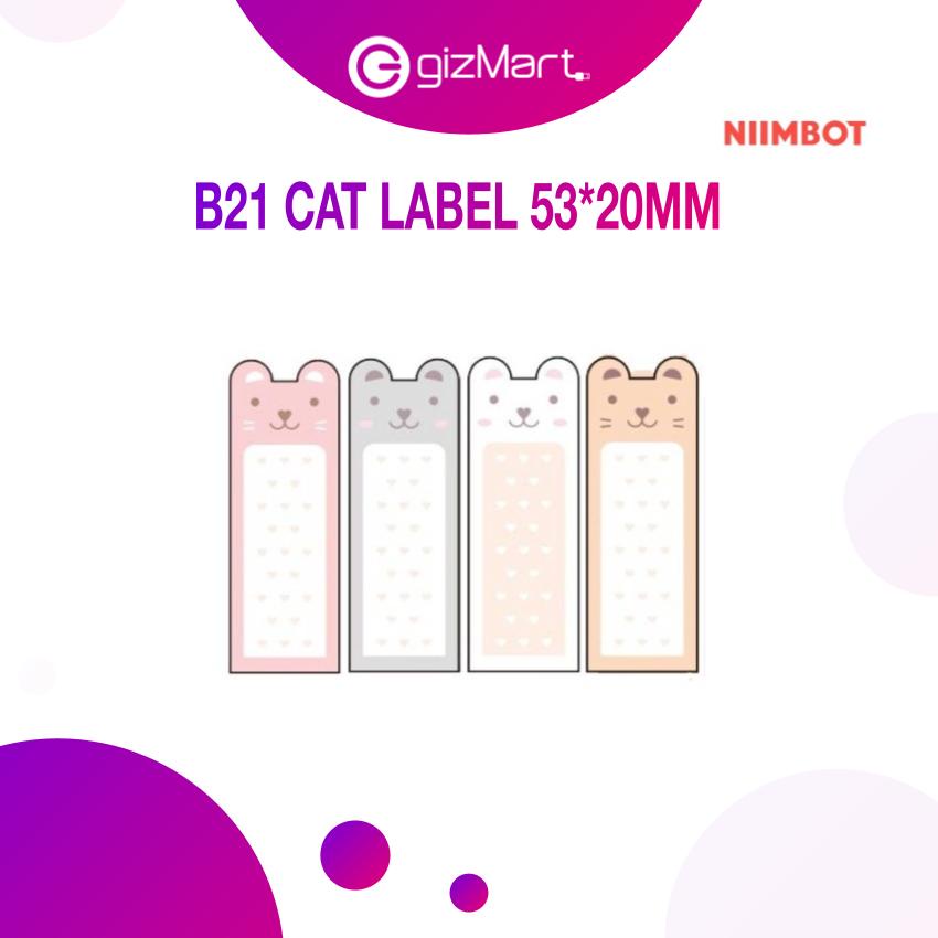 NIIMBOT B21 CAT LABEL 53*20MM - 140 PCS | Shopee Malaysia