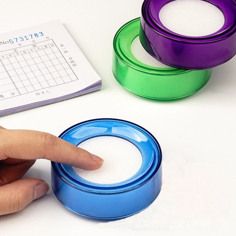 [Wet Hand Device] Counting Money Wax Sponge Tank Office Dipping Box ...