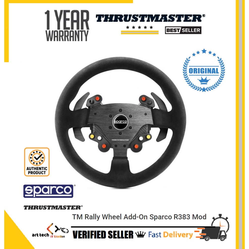 Thrustmaster TM rally wheel add on Sparco R383 ( 4060085 ) | Shopee ...