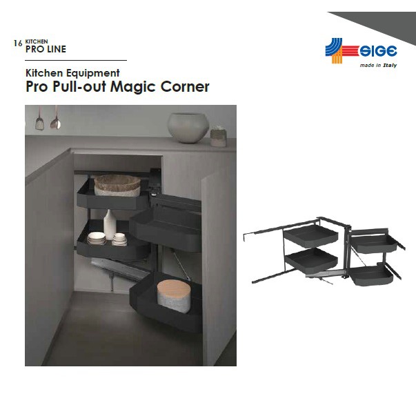SIGE (Made In Italy) 350 PRO LINE ARTICULATED PULL-OUT CORNER BLP ...