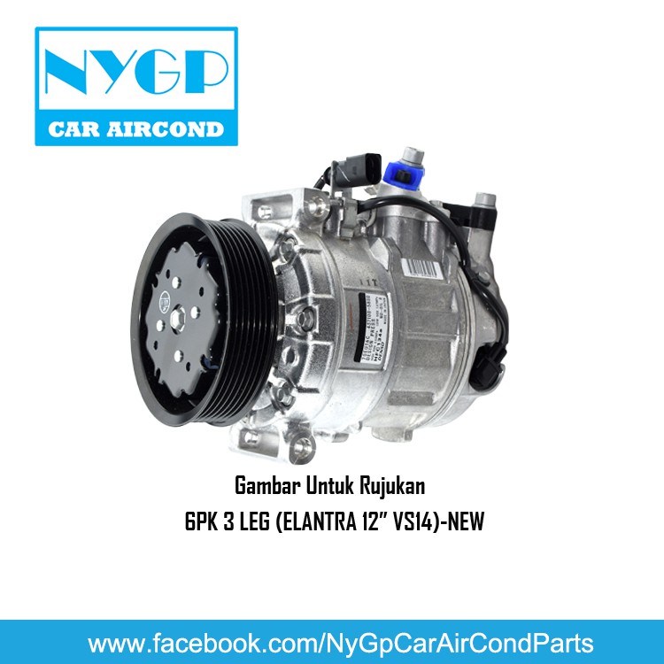 COMPRESSOR 6PK 3 LEG (ELANTRA 12" VS14)-NEW | Shopee Malaysia