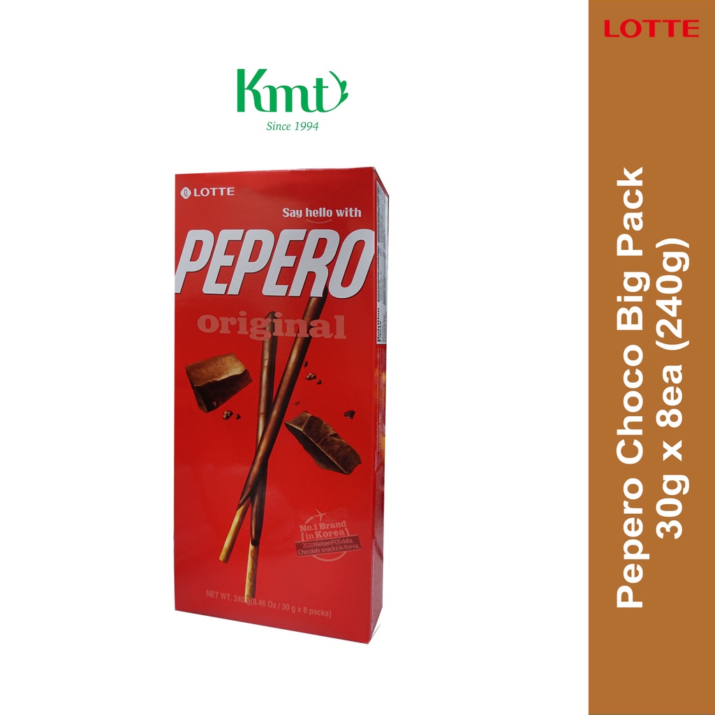 Lotte Pepero Choco Big Pack (240g) Exp 13 Feb 2024 | Shopee Malaysia
