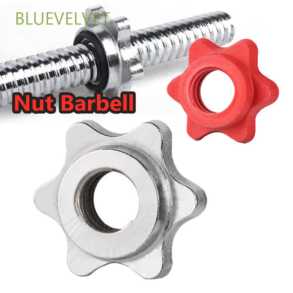 BLUEVELVET Standard Barbell Bar Solid Steel Collar Screw Dumbell Nut ...