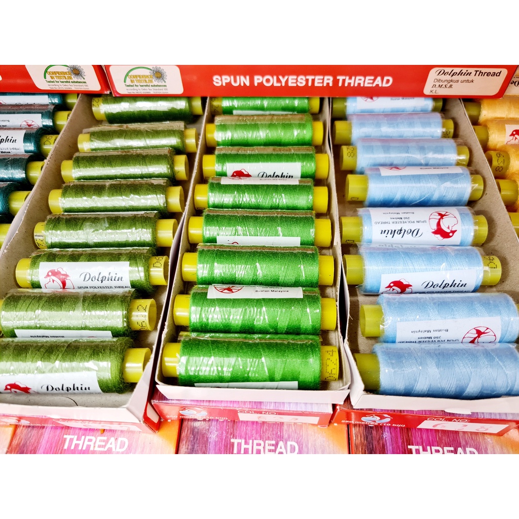 BENANG JAHIT 250M DOLPHIN BRAND / (1PC) 250M THREAD DOLPHIN BRAND ...