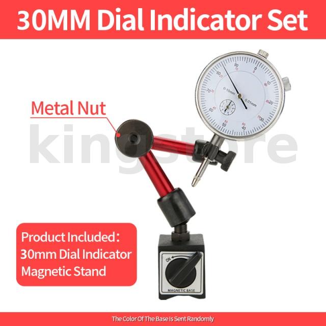 0-10mm/30mm/0.8mm Dial Indicator Magnetic Holder Dial Gauge Magnetic ...