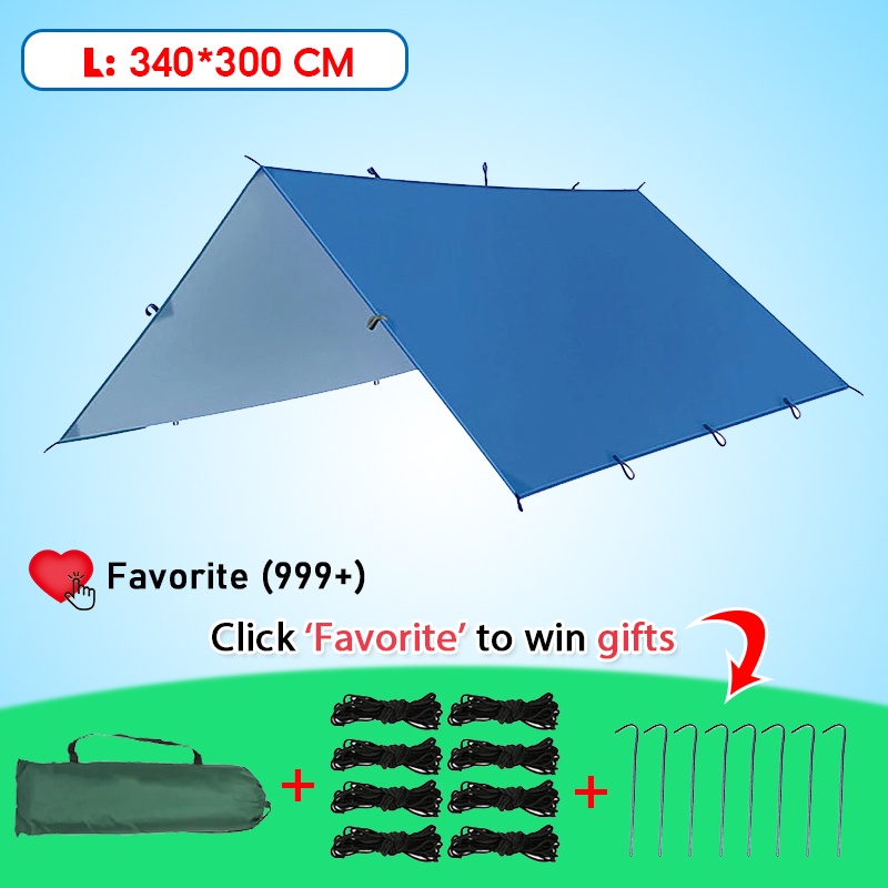 【340x450cm】 Flysheet Waterproof Groundsheet Camping Tarp Tent Shelter ...