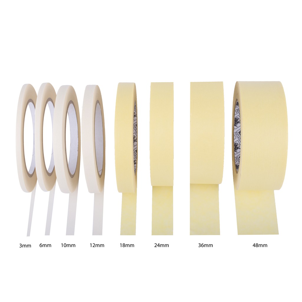 Masking Tape Paper Type 13 Meters [6mm, 9mm, 12mm , 18mm , 24mm , 36mm ...