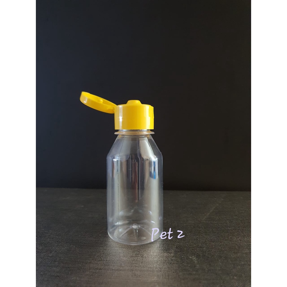 PET 2 100ML Empty Bottle Flip Top Cap Botol Kosong Botol Penutup Flip ...
