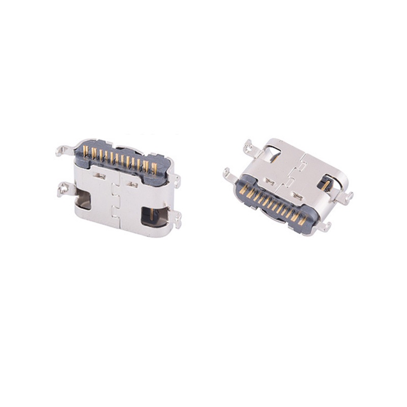 Micro Usb Jack 3.1 Type-C 16Pin Smd 90 Degree Female Connector For ...