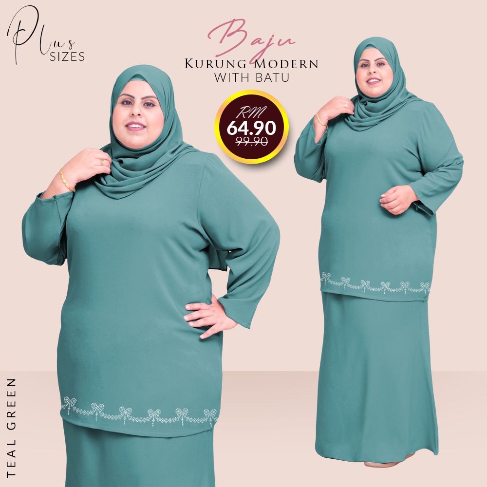 🌺Plus Sizes🌺 Daily Basic Baju Kurung Modern with Batu by Haute Binti ...