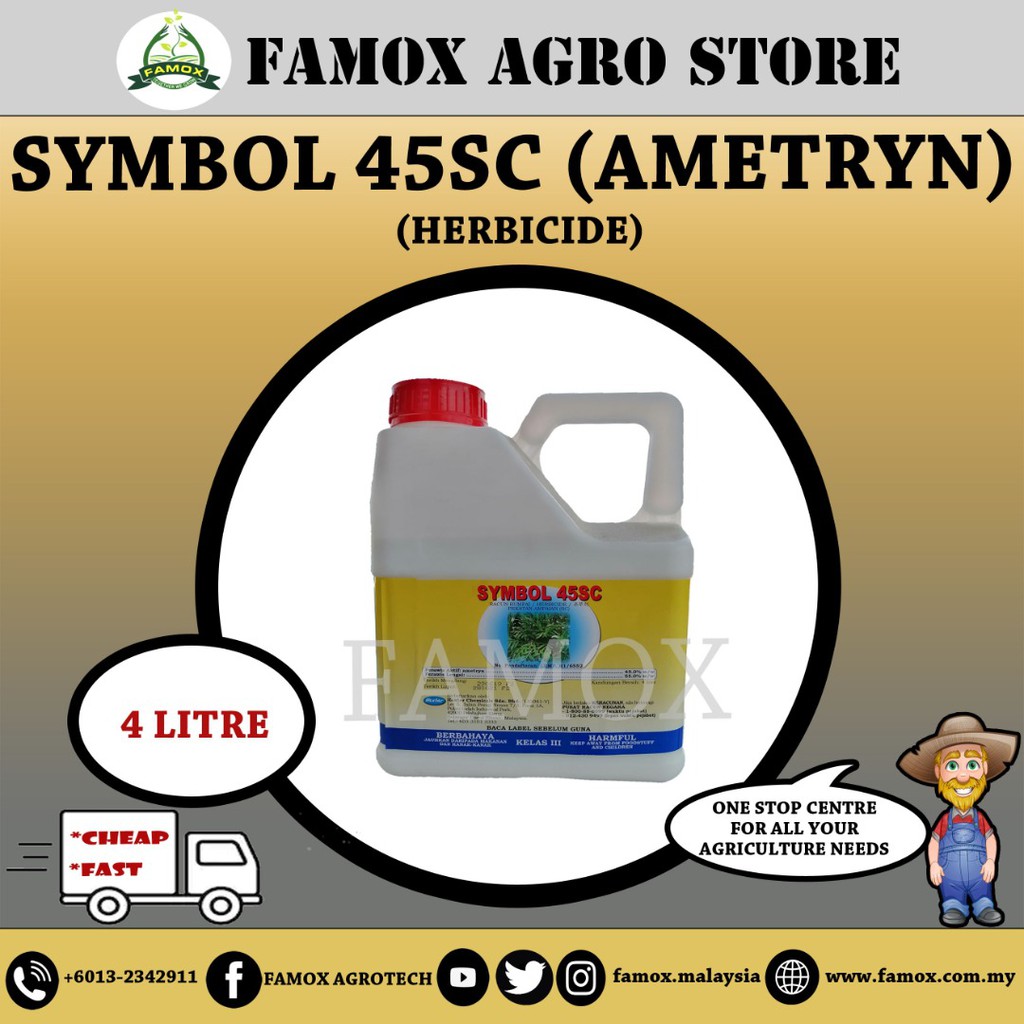 HEXTAR SYMBOL 45SC AMETRYN (RACUN RUMPAI / HERBICIDE) | Shopee Malaysia