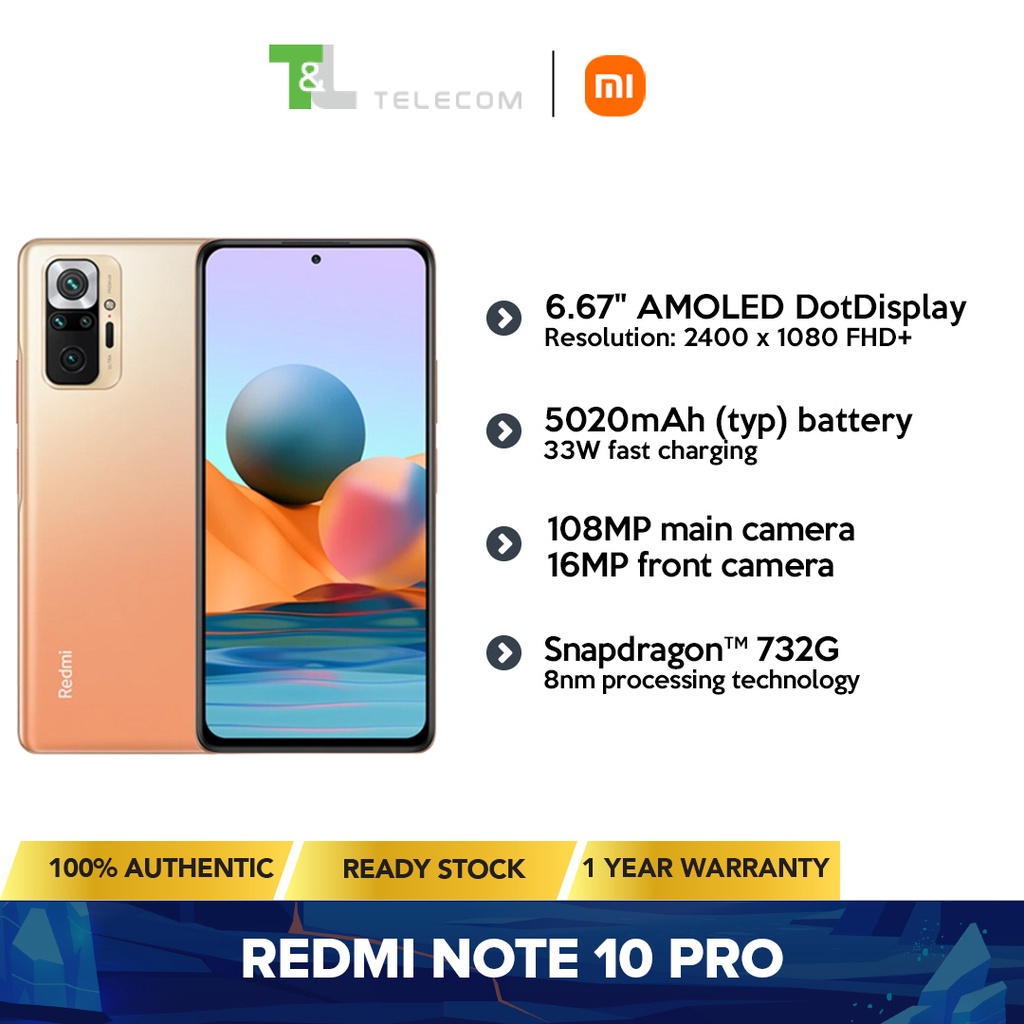 Xiaomi Redmi Note 10 Pro 6GB/8GB + 128GB/256GB Dual SIM LTE - The 108MP ...