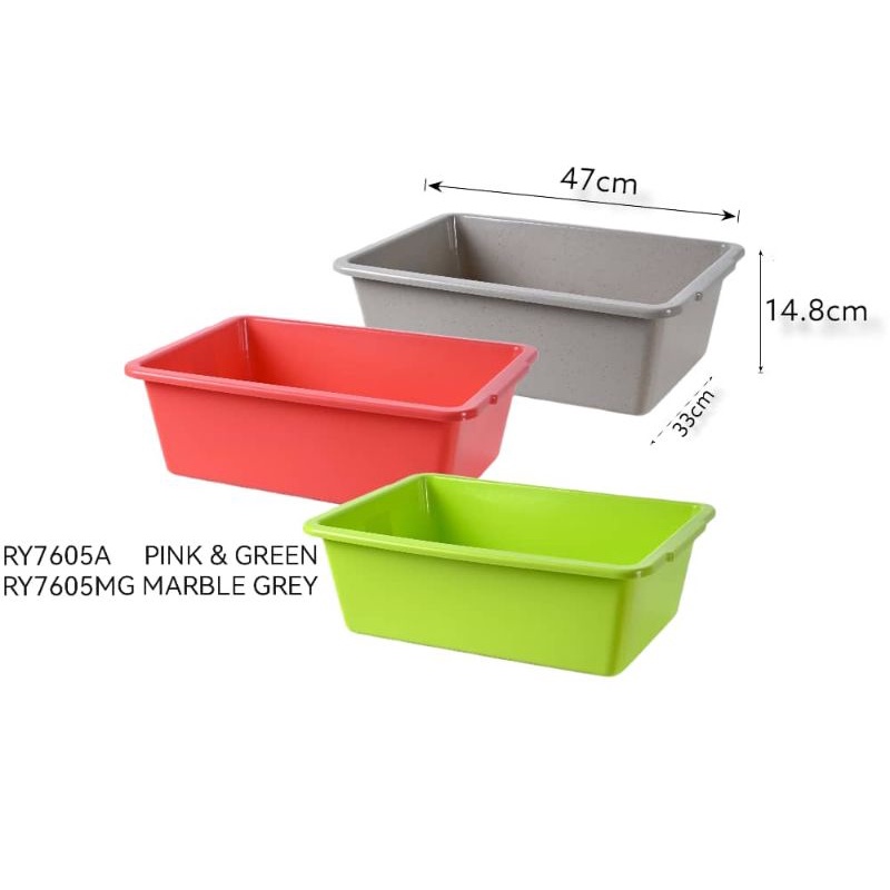 Rectangle Basin/Basin plastik /Basin Empat Segi / | Shopee Malaysia