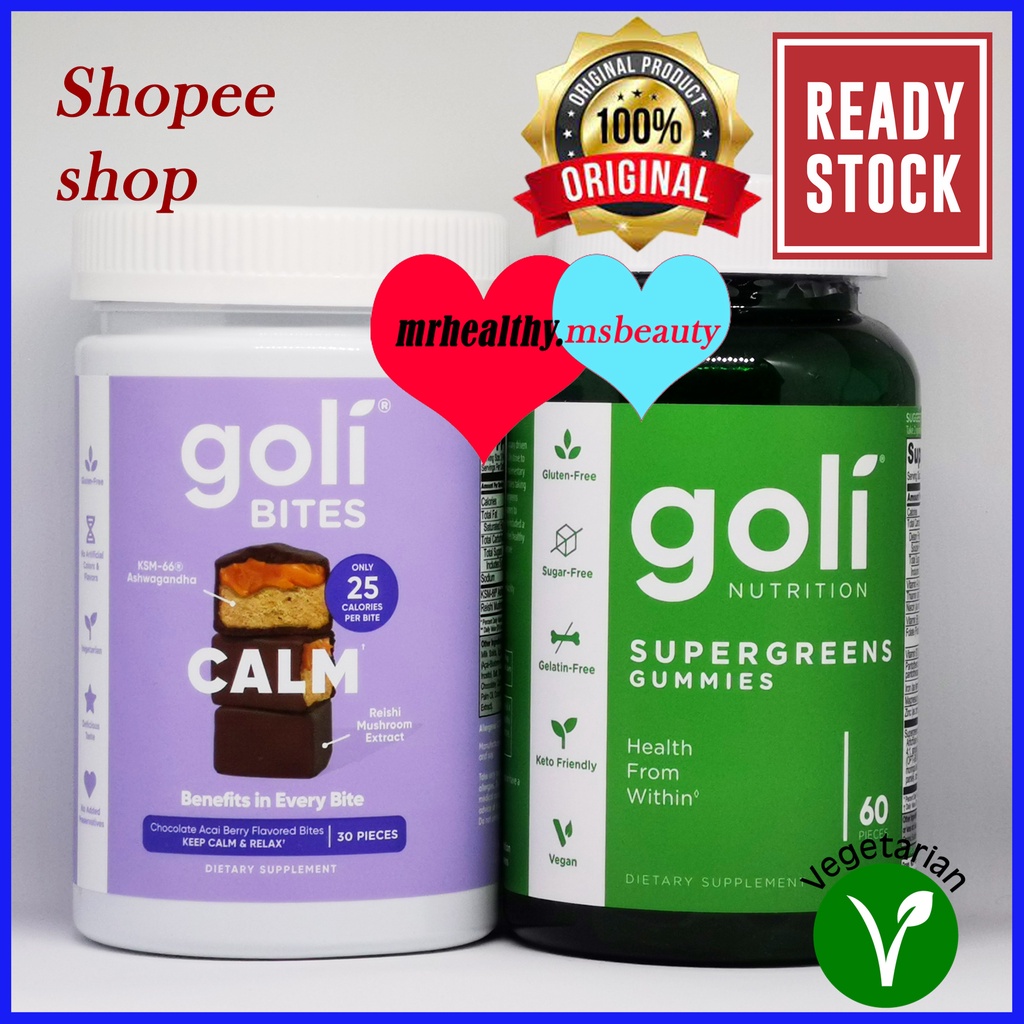[Bundle] Goli Bites Calm + Goli Supergreens gummy - for family health ...