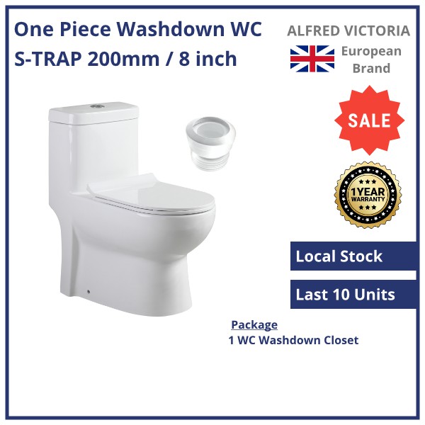One Piece WC Washdown STRAP 200mm Premium White - WC ONLY | Shopee Malaysia