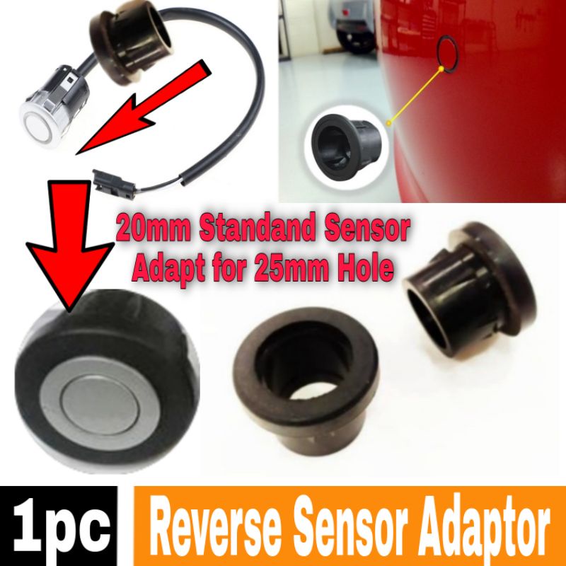 DIY Universal Reverse Sensor Rubber Adaptor 20mm to 25mm Hole Standand ...