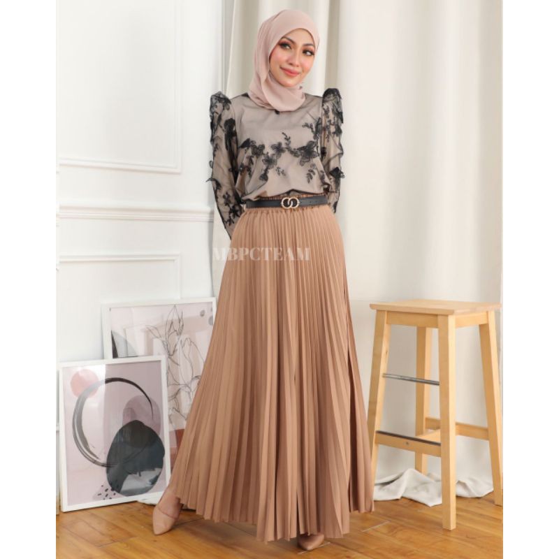 Blouse Top Ropol Ruffle Kembang Butterfly Ready Stock Black White Nude ...