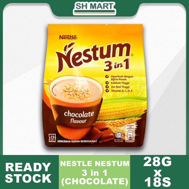 Nestle Nestum Grains & More 3 in 1 Chocolate (28g x 15s) | Shopee Malaysia