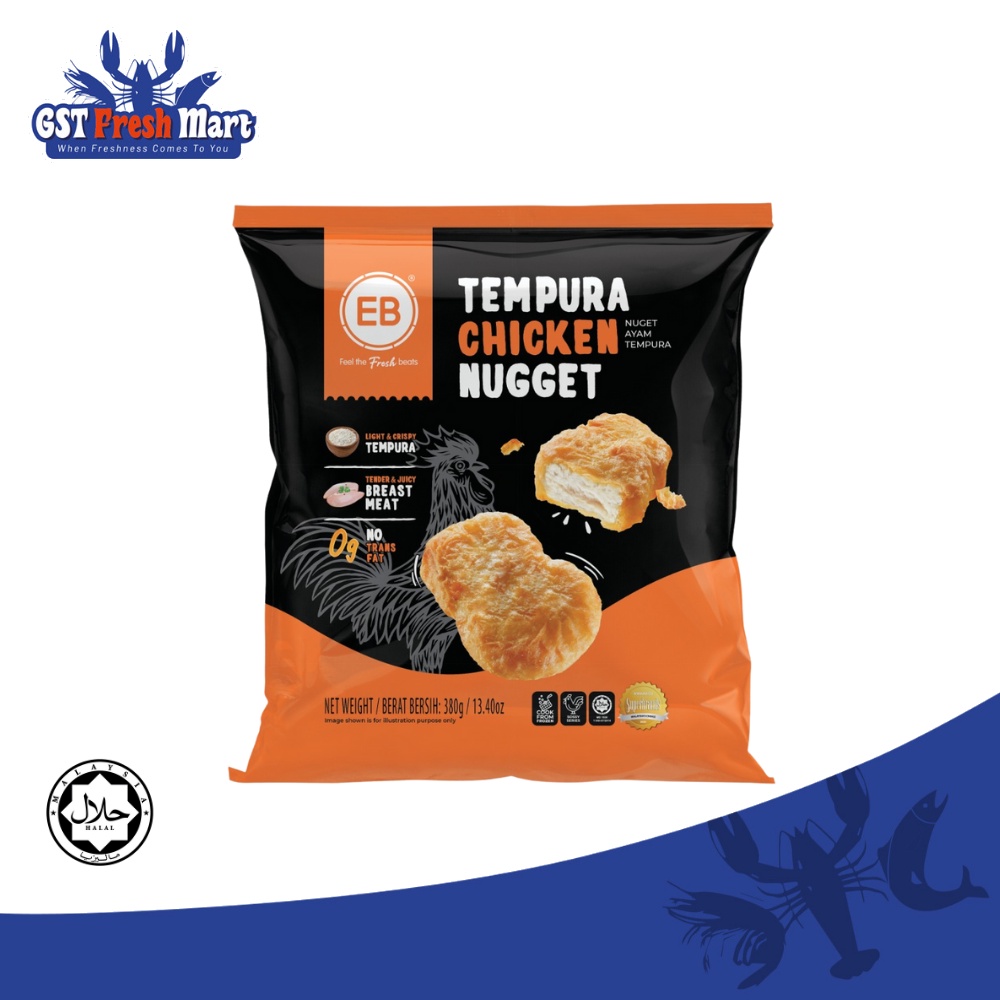 FROZEN EB TEMPURA CHICKEN NUGGET 380GM/PKT 炸鸡肉块 - GST FRESH MART ...