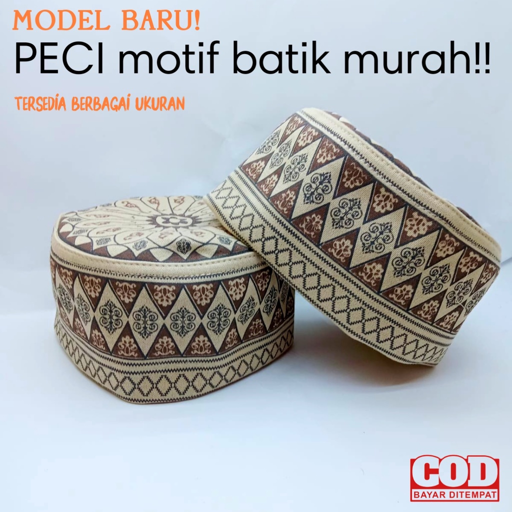 Batik Motif Songkok Peci! Adults and Children/Batik Paper/Batik Paper ...