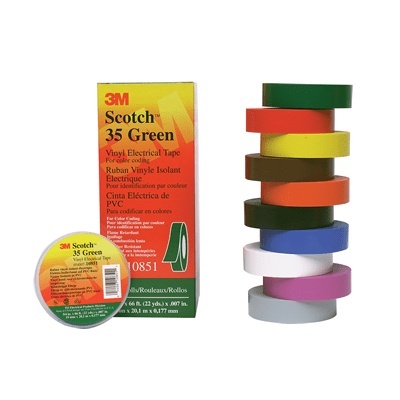 3M Super 33+/35 Vinyl Electrical Tape, 3/4'' X 66' (22 Yard) x 0.007 ...