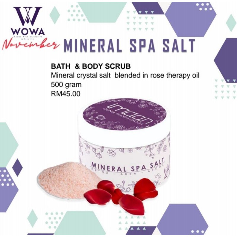 🔥Ready Stock: MINERAL SPA SALT GARAM SCRUB BADAN EKSTRAK MAWAR ROSE ...