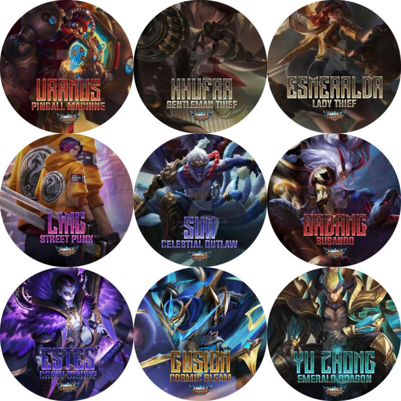 keychain/pin badge mobile legends 58MM 🔥🔥🔥🔥🔥v.1 | Shopee Malaysia