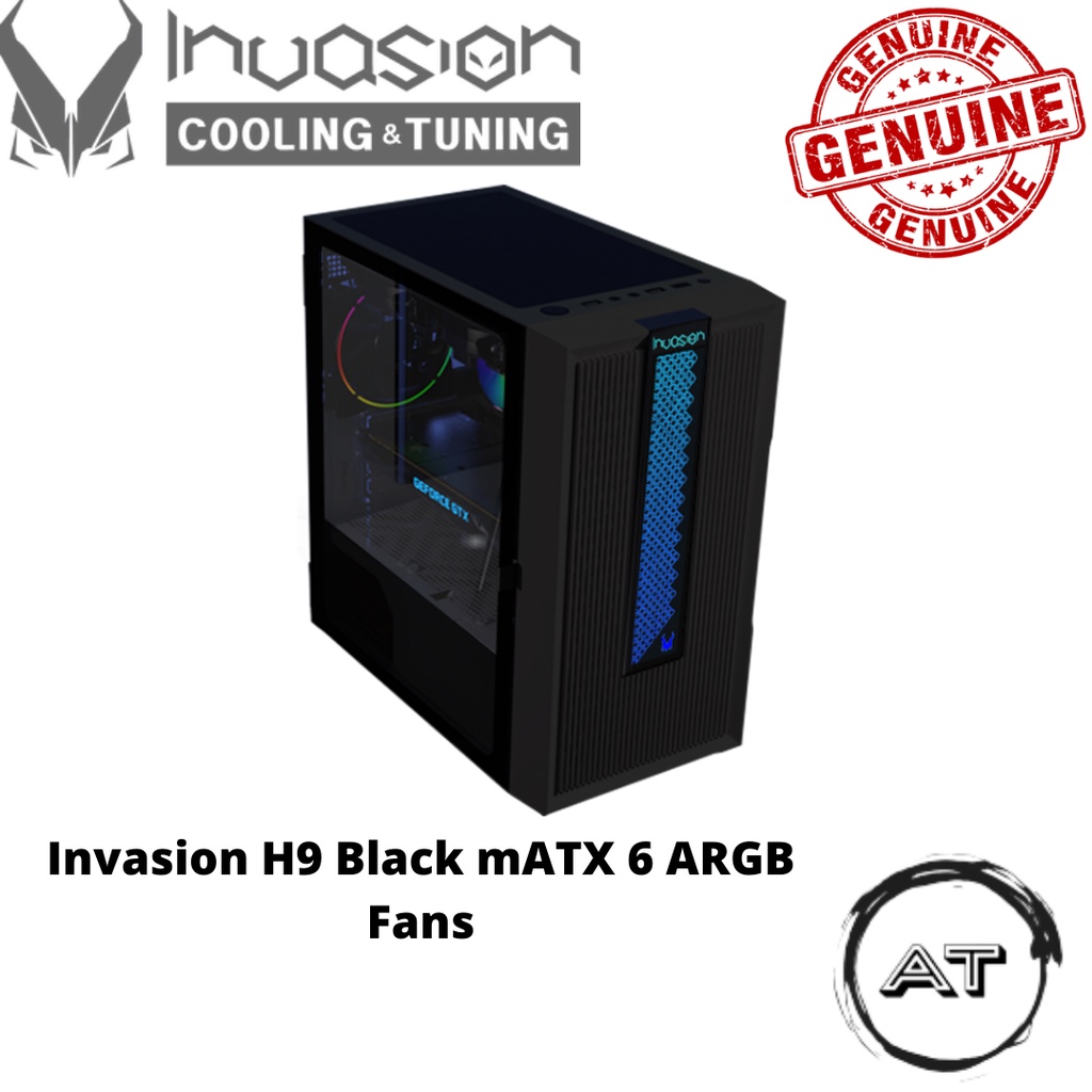 Invasion H9 Black mATX Casing With 6 ARGB Fans | Shopee Malaysia