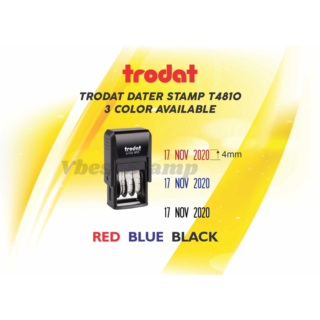 Trodat Mini Self Inked Date Stamp T4810 | Shopee Malaysia