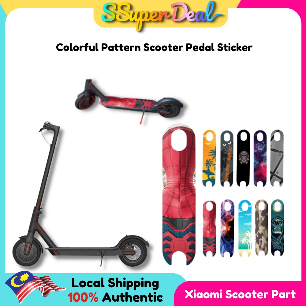 (DIY Scooter) Colorful Different Pattern Scooter Petal Sticker | Shopee ...