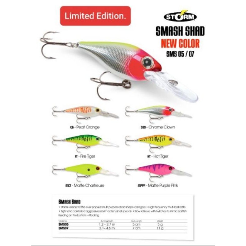 STORM SMASH SHAD 5CM/5G | Shopee Malaysia