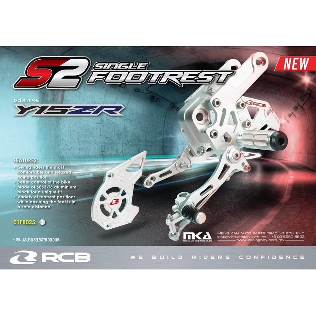 Rcb S2 Series Single Footrest Y15ZR / Y16ZR / RS150 / BELANG RAIDER ...
