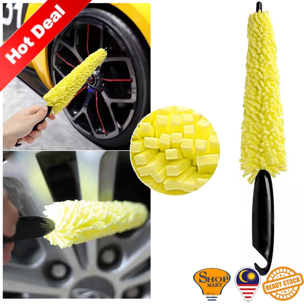 Car Wash Tyre Rim Brush Sponge Cleaning Tools Tires Wheel Brush Rim ...