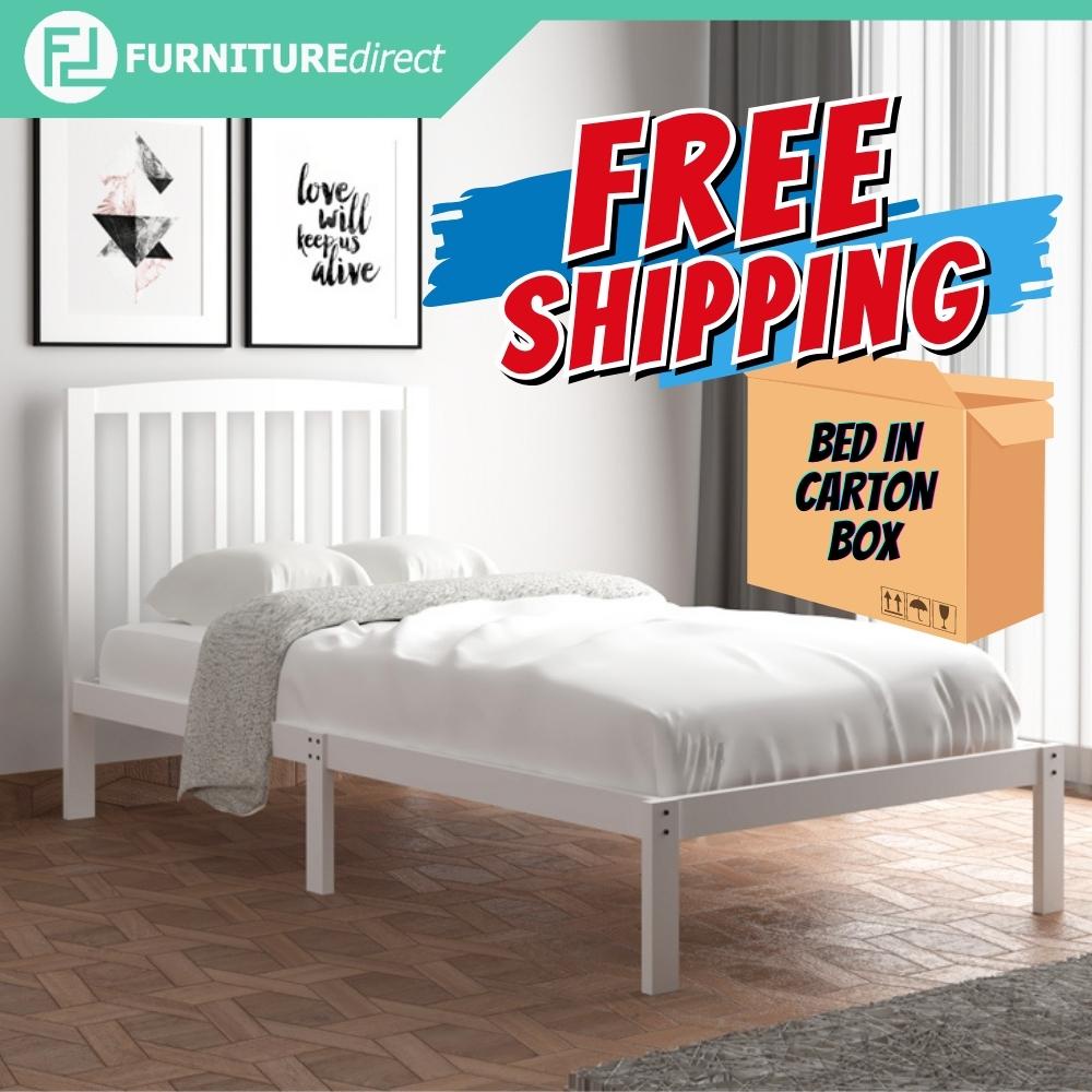 [FREE SHIPPING]-DEBORAH single size solid wood bed frame katil single ...