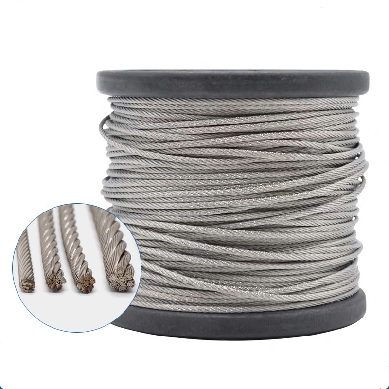 Heavy Duty 1-10mm 1.5 2mm 3mm 4mm 5mm 6mm 304 Stainless Steel Wire Rope Sling Tensile Structure ...
