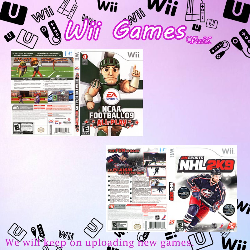 Wii DISC NCAA Football 09 All-Play/NHL 2K9 Games [100% BRAND NEW ...