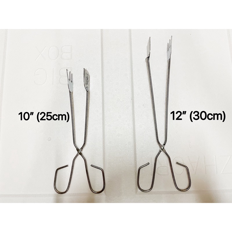 Stainless Steel Scissors Food Tong (10”/12”) Penyepit Pengepit Kuih ...