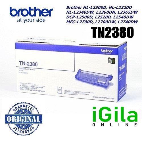 100% ORIGINAL Brother TN2380 Original Genuine Toner TN-2380 2.6k HL ...