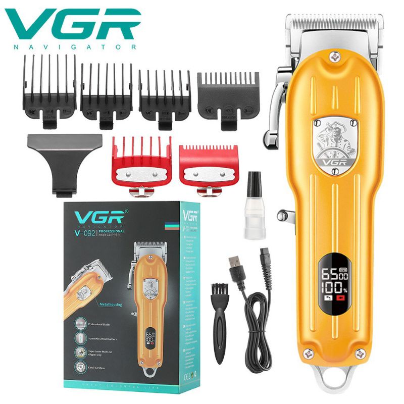 Original VGR V-092 Zero Adjustable Professional Rechargeable Hair trimmer Metal Barber Use ...