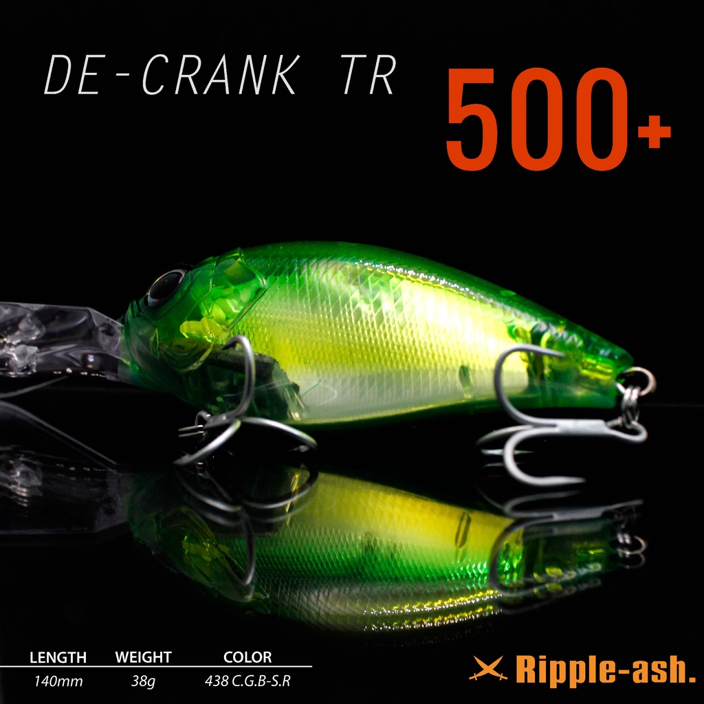 RIPPLE-ASH Fishing lure DE-CRANK 500+ 140MM 38G FLOATING BAITS LURES ...