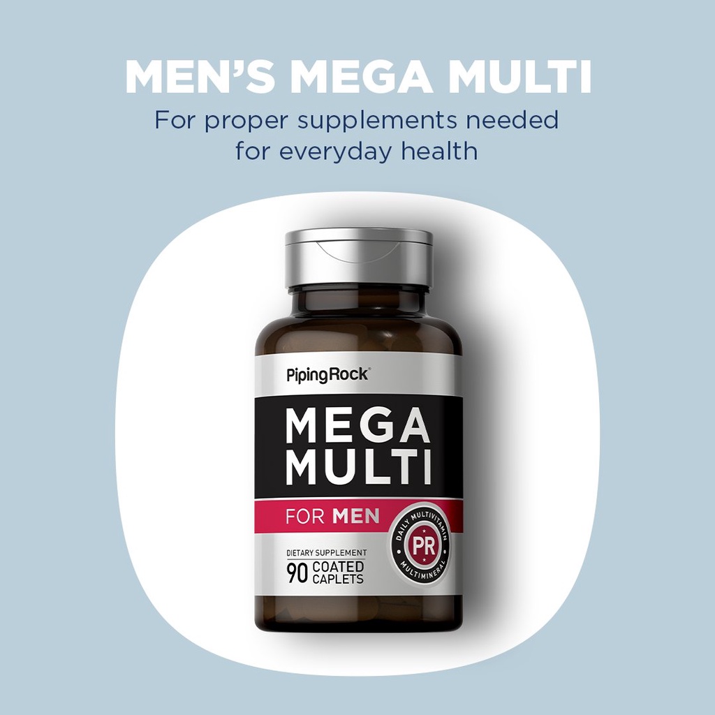 Mega Multivitamin for Men, 90 Coated Caplets | Shopee Malaysia