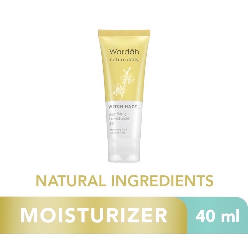 Wardah Nature Daily Witch Hazel Purifying Moisturiser Gel 40ml | Shopee ...