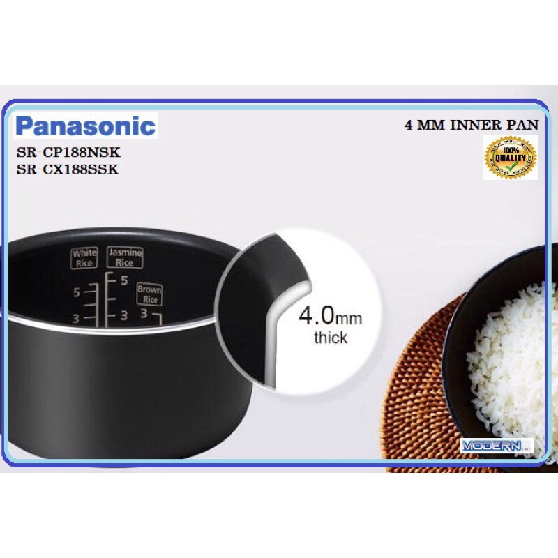 CP188 PANASONIC JAR RICE COOKER SR-CP188NSK / SR-CN188SSK INNER PAN ...